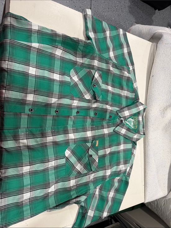 DIXXON | Shirts | Dixxon Green And White Plaid Buttondown Shirt | Poshmark